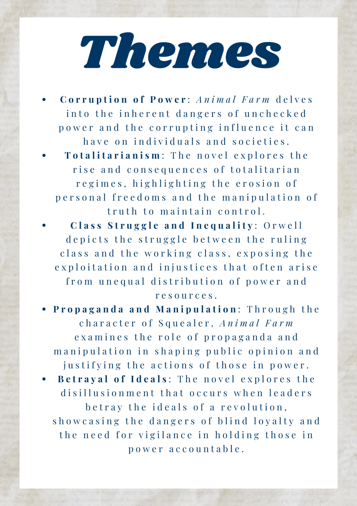 Animal Farm Literature Guide | Characters and Themes - Curvebreakers